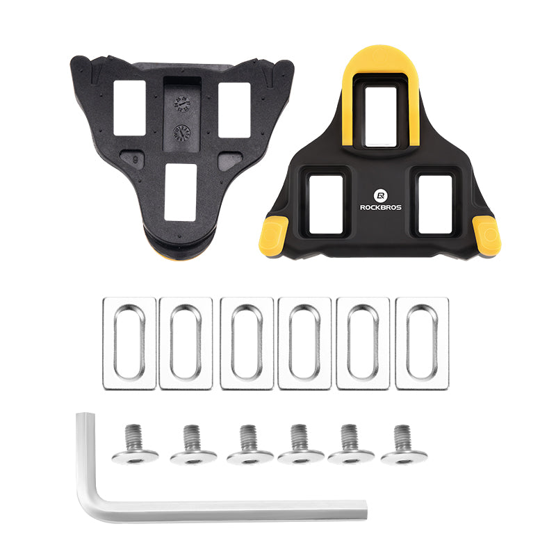 ROCKBROS Road Bike Bicycle Pedals Cleats Set 6 Degree Float For Shiman