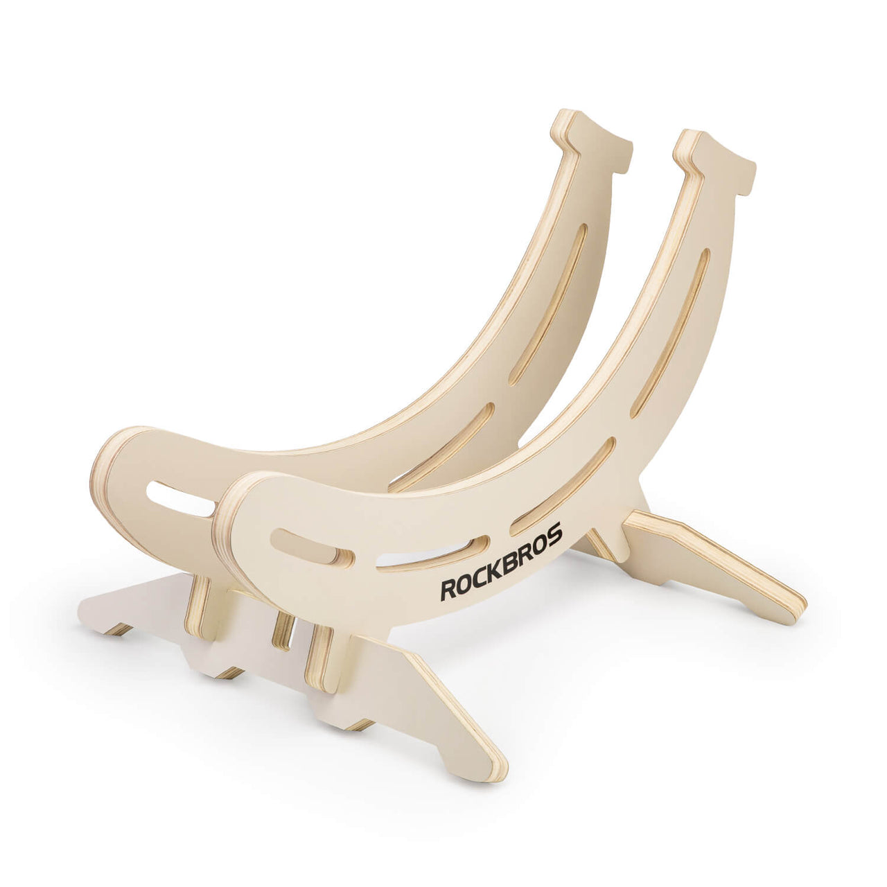 ROCKBROS Adjustable Wooden Bike Stand Durable Floor Rack